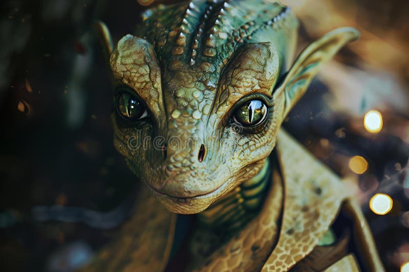 AI Generated Illustration of an Alien Creature with Lizard Scales Stock ...