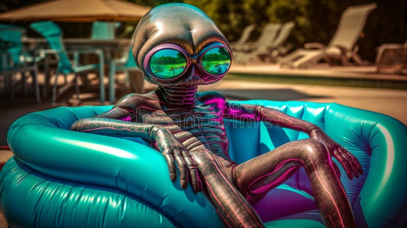 AI Generated Illustration of an Alien Creature Wearing Protective ...