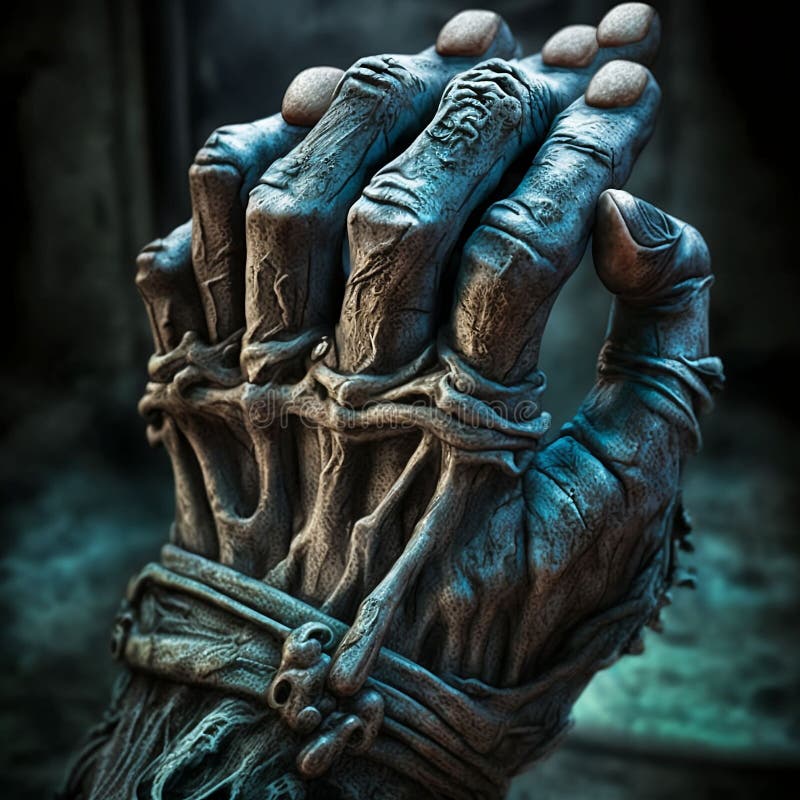 AI Generated Illustration of an Alien Creepy Hand with Blur Background ...