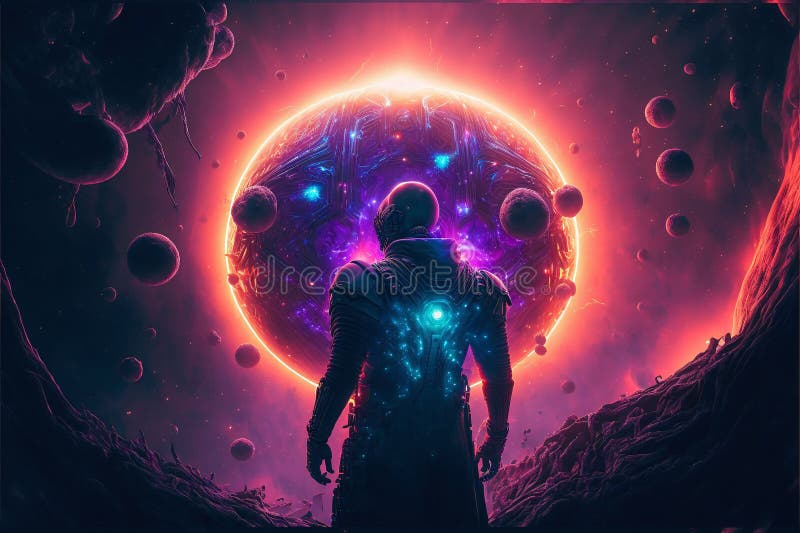 Ai Generated Illustration of Alien in Space Stock Illustration ...