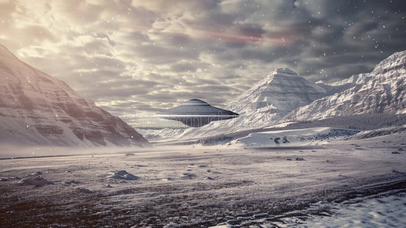 AI Generated Illustration of an Alien Spaceship Stock Image - Image of ...