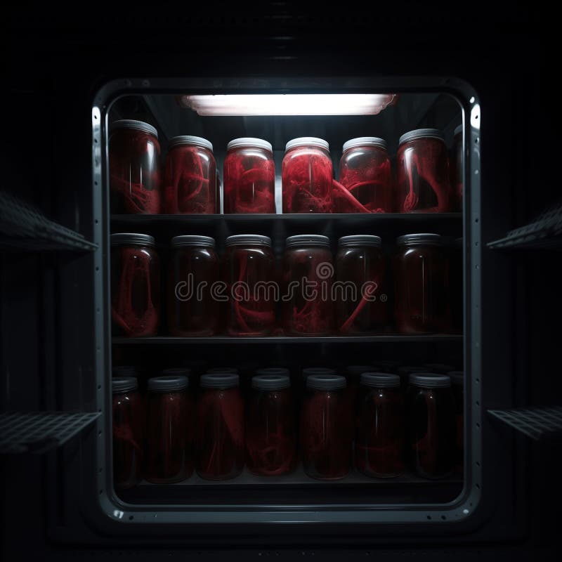 AI-generated Illustration of Alien Species Kept Inside a Jar in a Dark ...