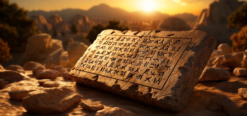 AI Generated Illustration of an Ancient Scroll with Mysterious Writing ...