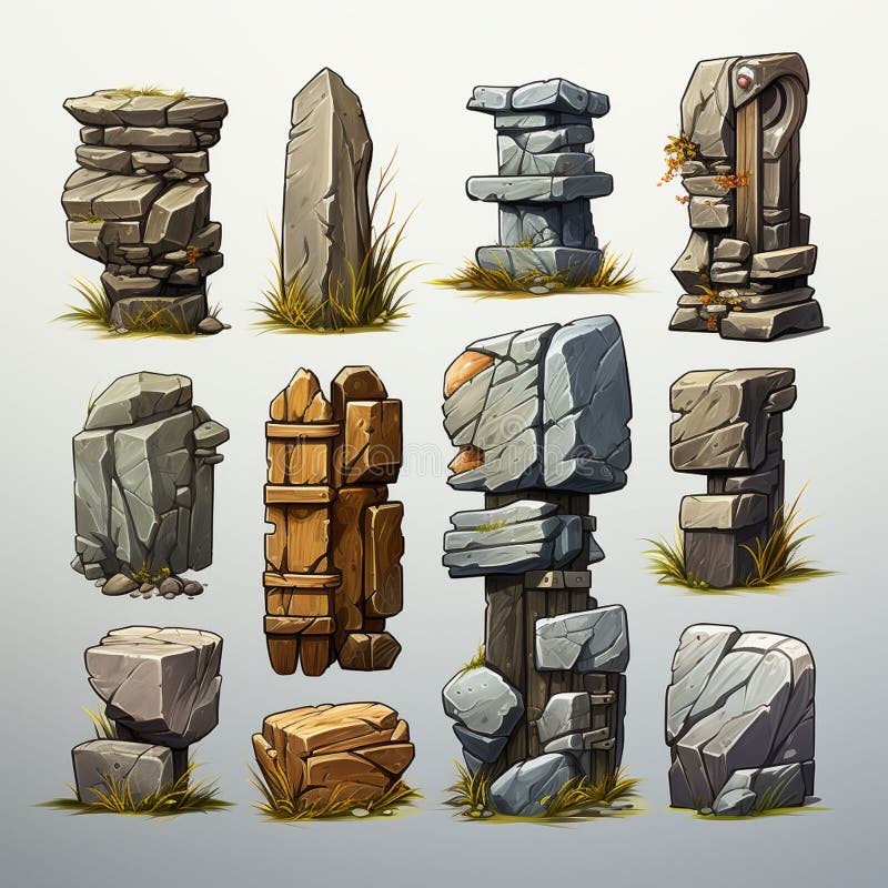 AI Generated Illustration of Ancient Stonework Structures in a Medieval ...