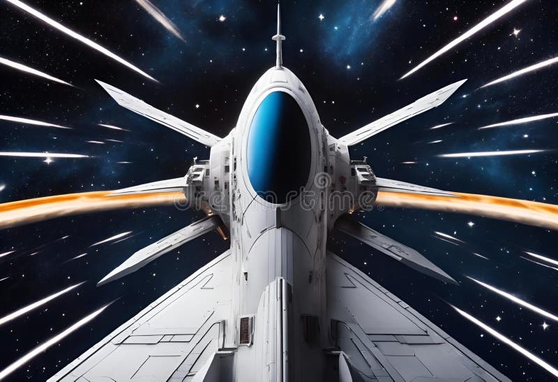 AI Generated Illustration of a Spaceship Soaring through Outer Space ...