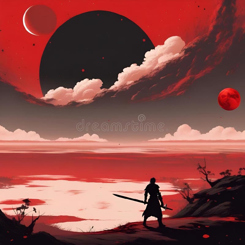 AI Generated Illustration of an Anime Character in Front of Sky with ...