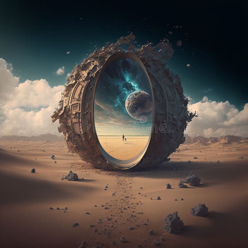 AI Generated Illustration of Another World Dimension Stock Illustration ...