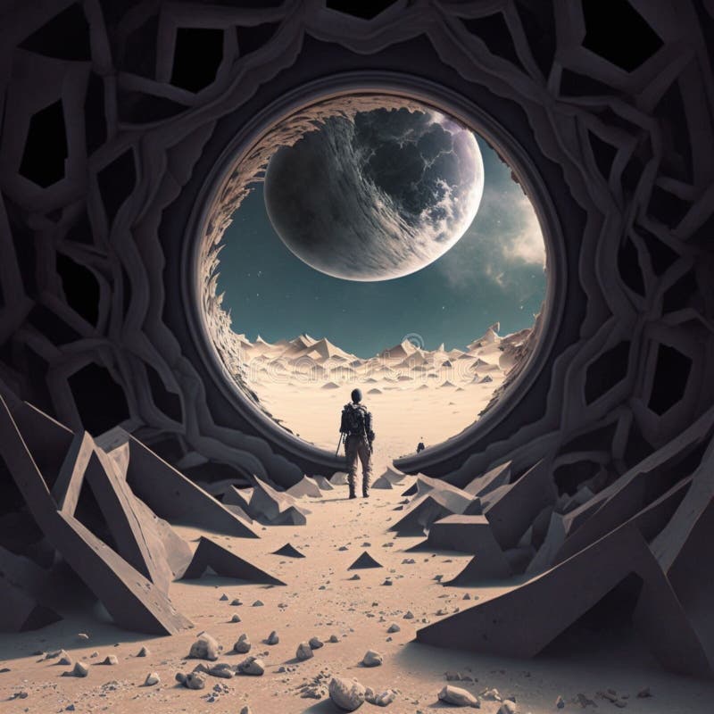 AI Generated Illustration of Another World Dimension Stock Illustration ...