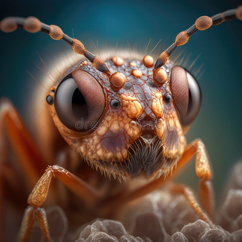 AI Generated Illustration of an Ant, Closeup Stock Illustration ...