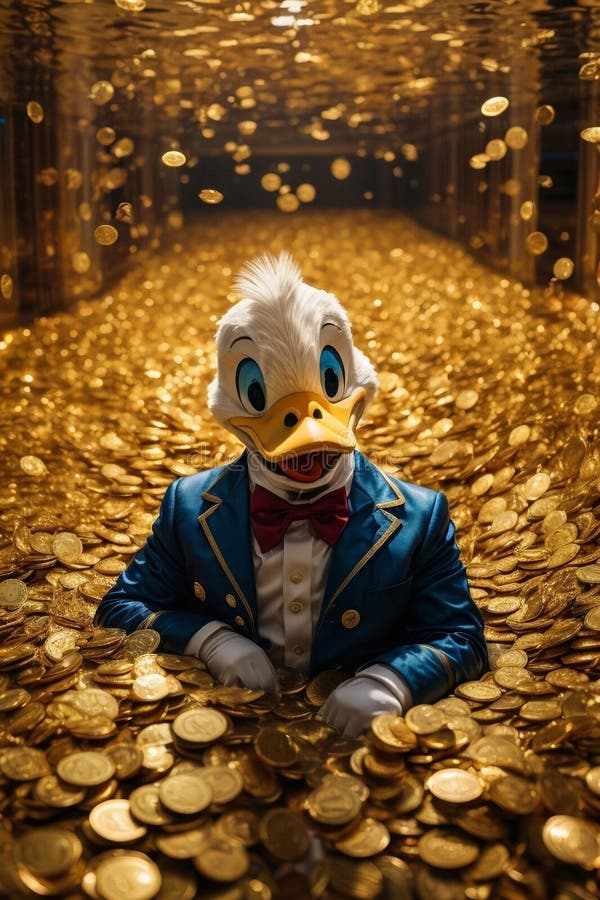 AI Generated Illustration of an Anthropomorphic Duck Character Wearing ...