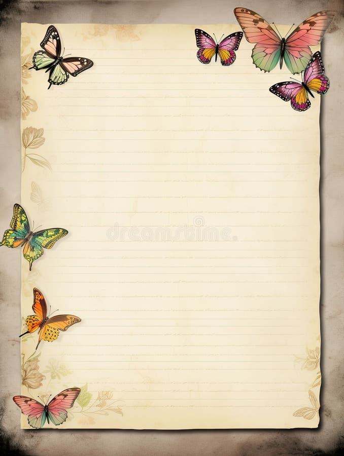 AI Generated Illustration of an Antique Parchment Paper with a Delicate ...