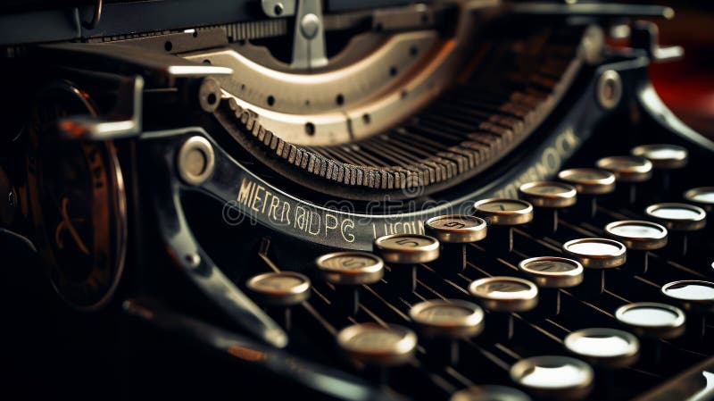 AI Generated Illustration of an Antique Typewriter Stock Illustration ...