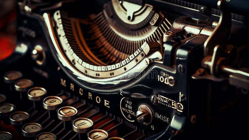 AI Generated Illustration of an Antique Typewriter Stock Illustration ...