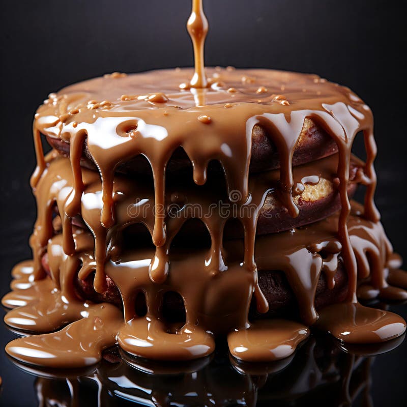 AI Generated Illustration of an Appetizing Freshly Baked Cake with a ...