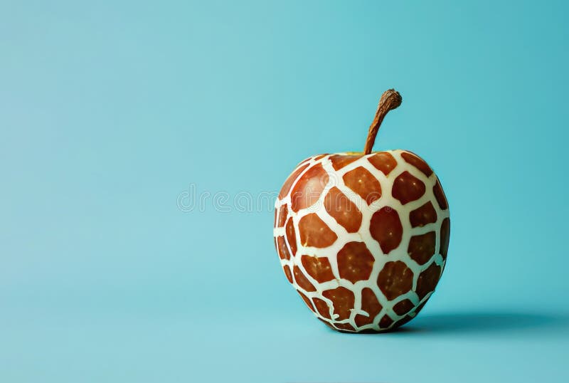 AI Generated Illustration of an Apple Covered in Giraffe Stripes on the ...