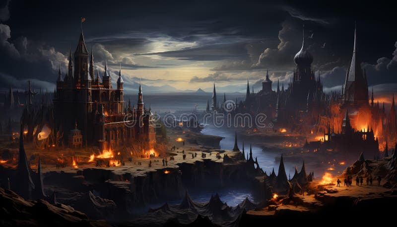 Some Very Pretty Architecture with Lights in the Middle of it Stock ...