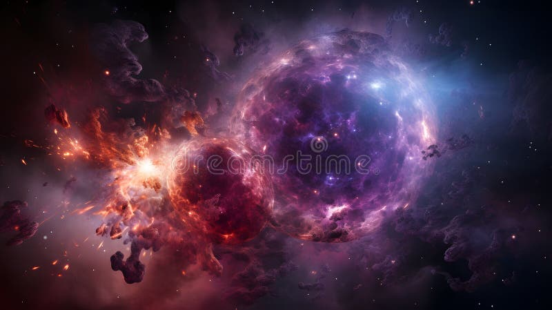 AI Generated Illustration of an Array of Bright Stars in Nebula Stock Illustration ...