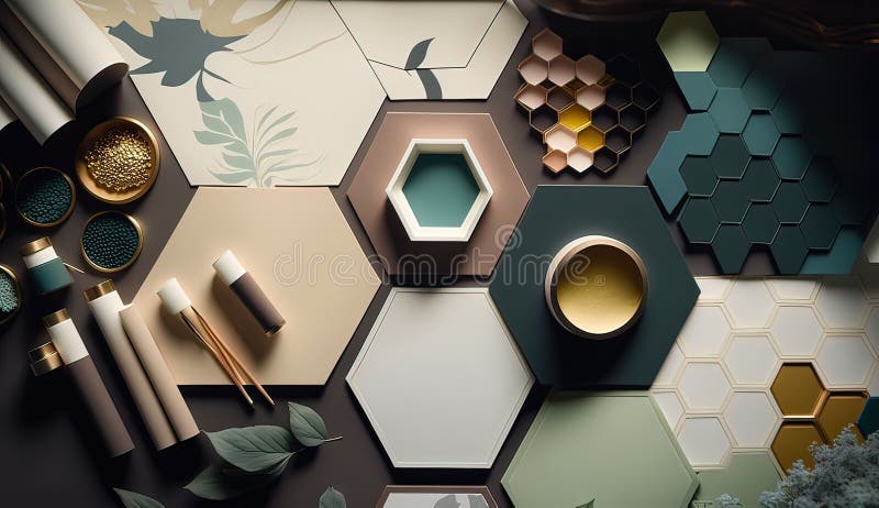 AI Generated Illustration of an Array of Multicolored Decorative Wall ...