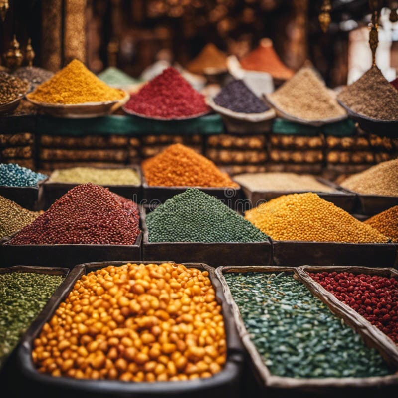 AI Generated Illustration of an Array of Multicolored Dried Beans ...