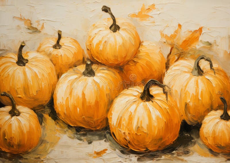 AI Generated Illustration of an Array of Pumpkins in Various Sizes ...
