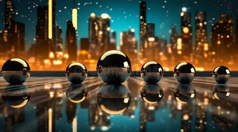 AI Generated Illustration of an Array of Shiny Christmas Decorations ...