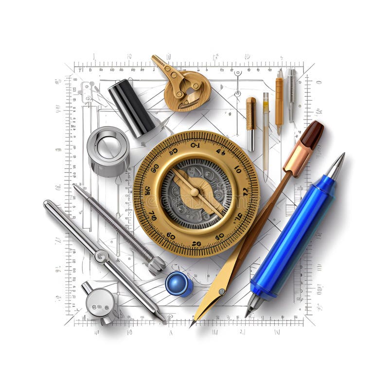 AI Generated Illustration of an Array of Stationery Items Including ...