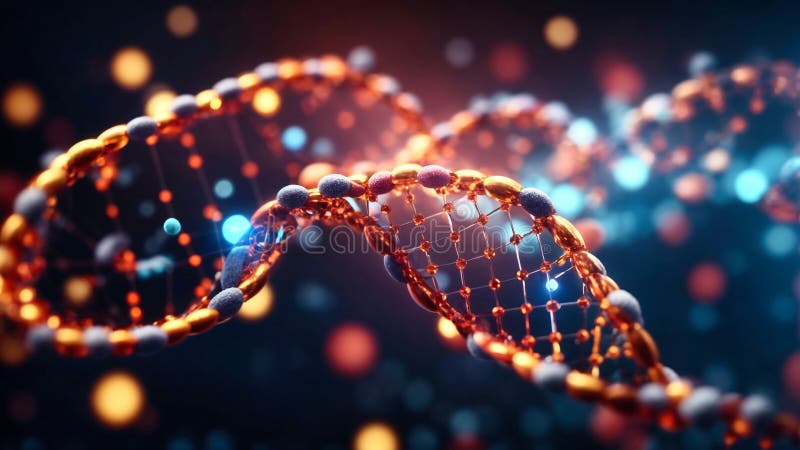 AI Generated Illustration of an Artifical Intelligence DNA Molecule ...