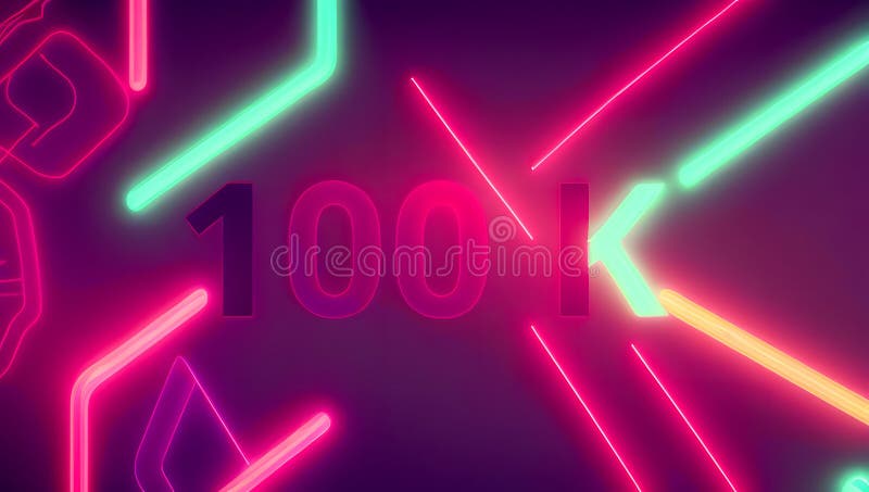 AI Generated Illustration of an Artistic Image of the Number 100 K ...