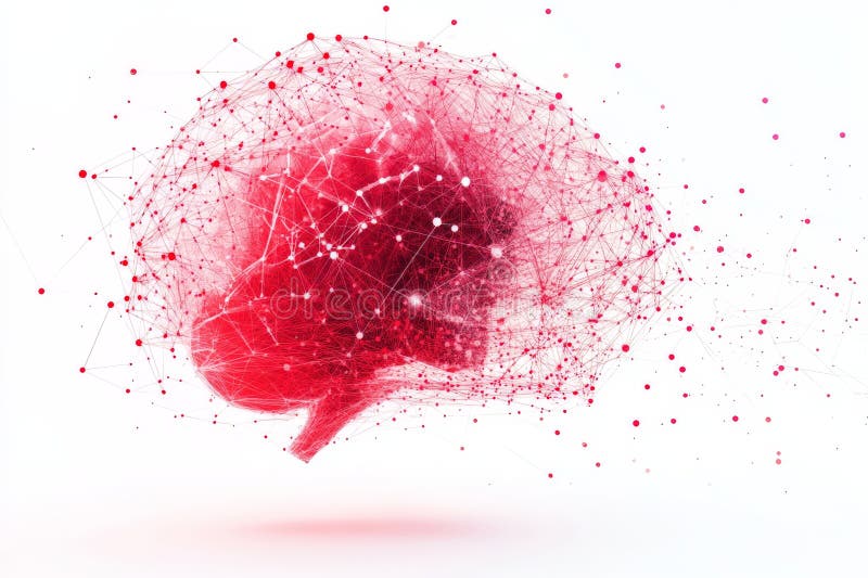 Artistic Visualization of Brain Dissolving into Particles of Vibrant ...