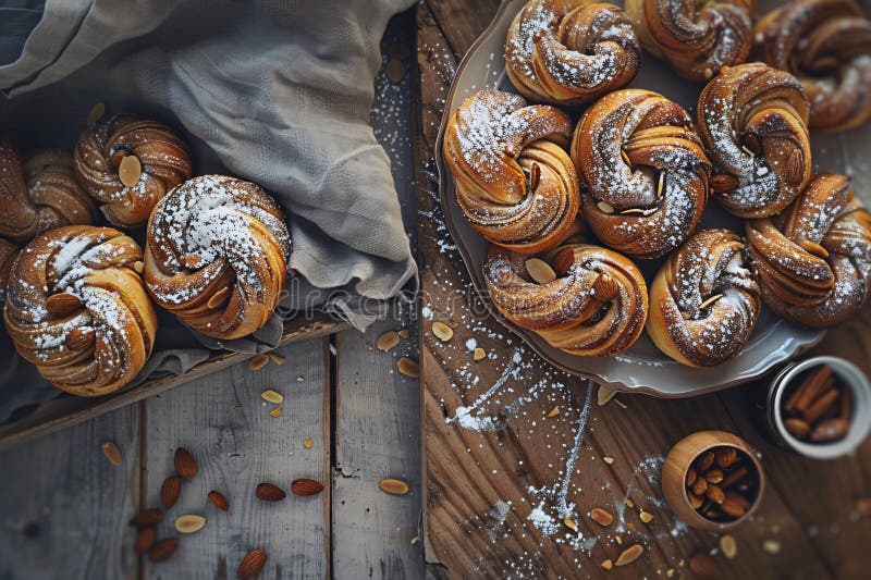 AI Generated Illustration of Assorted Pastries Arranged on a Table ...