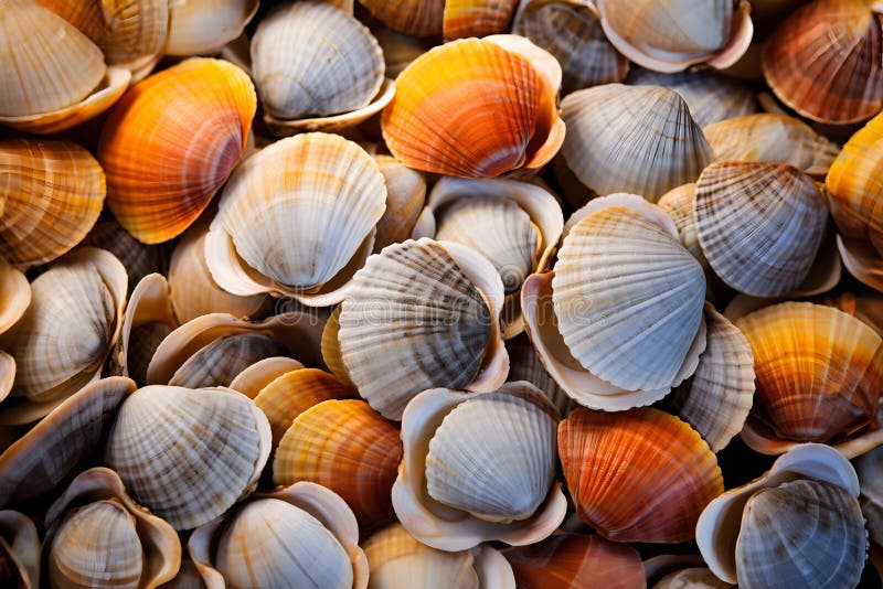 AI Generated Illustration of an Assortment of Shells in a Pile Stock Illustration - Illustration ...