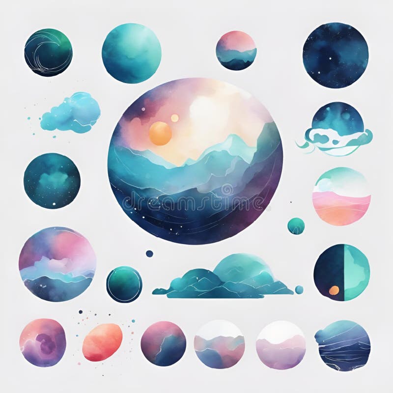 AI Generated Illustration of an Astronomical Illustration Featuring a ...