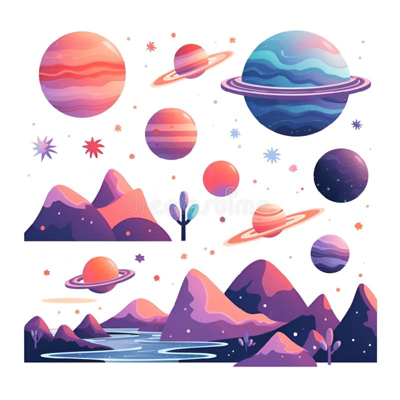 AI Generated Illustration of an Astronomical Illustration Featuring a ...