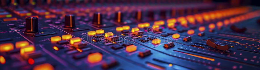 AI Generated Illustration of an Audio Mixer S Interface, a Visual ...