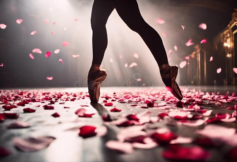 AI-generated Illustration of a Ballet Dancer S Silhouette Surrounded by ...