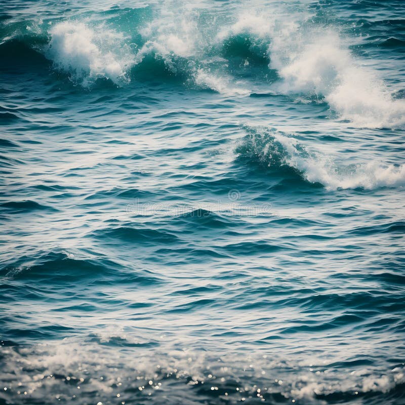 AI Generated Illustration of Beautiful Sea Waves Making Splashes Stock ...