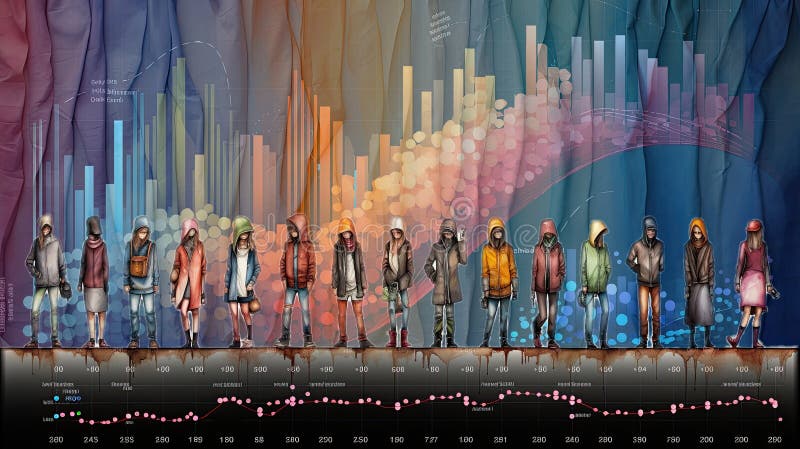 Big data for big fashion stock illustration. Illustration of generated ...