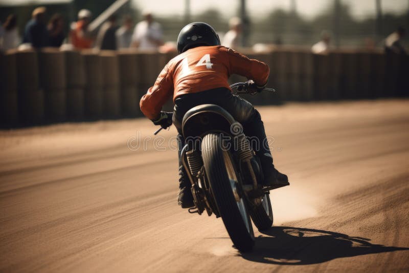 AI Generated Illustration of a Biker Racing during the Motorcycle Race ...