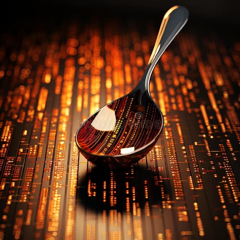 AI Generated Illustration of Binary Code in Shades of Maroon and Orange ...