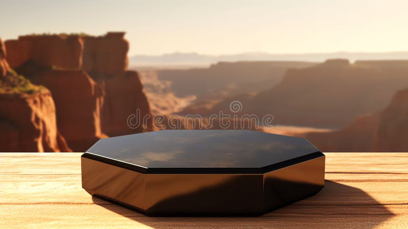 AI Generated Illustration of a Black Product Display Platform with ...