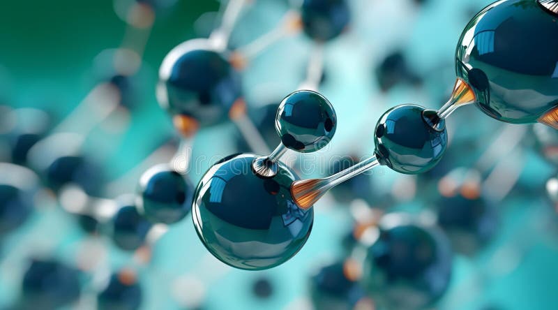 AI Generated Illustration of a Blue Background with Interconnected ...