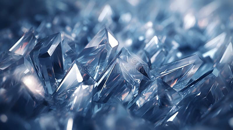 AI Generated Illustration of Blue Crystal Shards Stock Illustration ...
