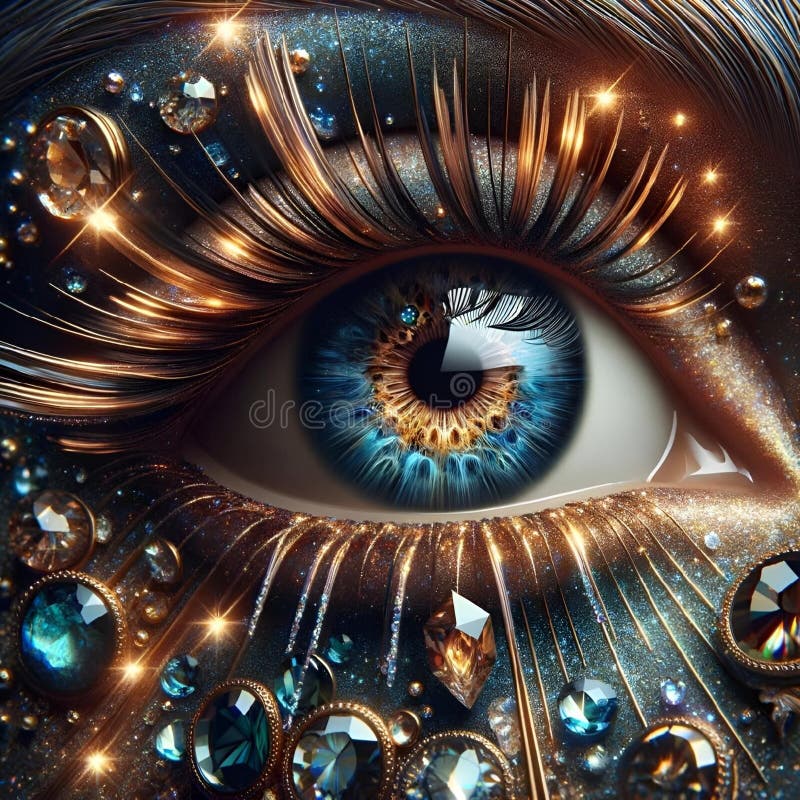 AI Generated Illustration of Blue Eyes Stock Illustration ...