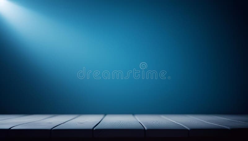AI Generated Illustration of Blue Light Source Illuminating Flat Base ...