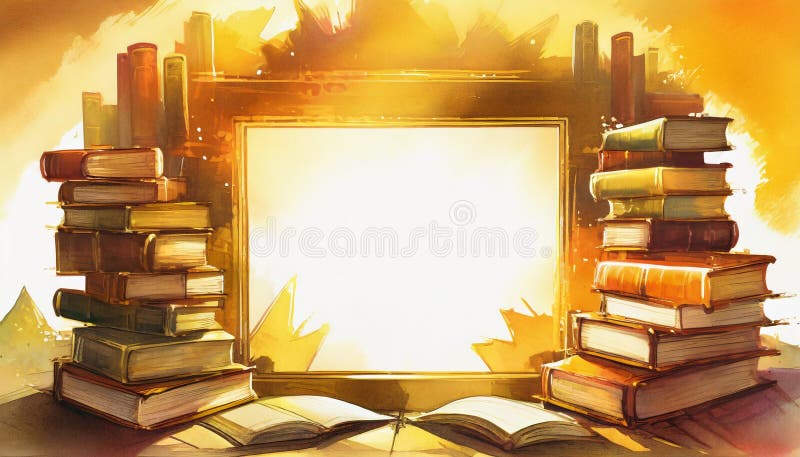 A frame of books stock illustration. Illustration of mark - 293976891