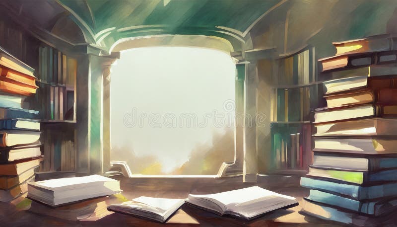 A frame of books stock illustration. Illustration of novel - 293976926