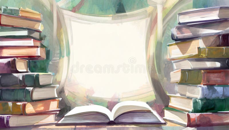 A frame of books stock illustration. Illustration of information ...