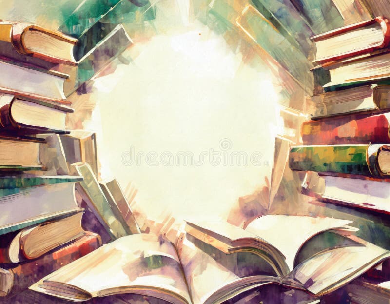 A frame of books stock illustration. Illustration of library - 293976969