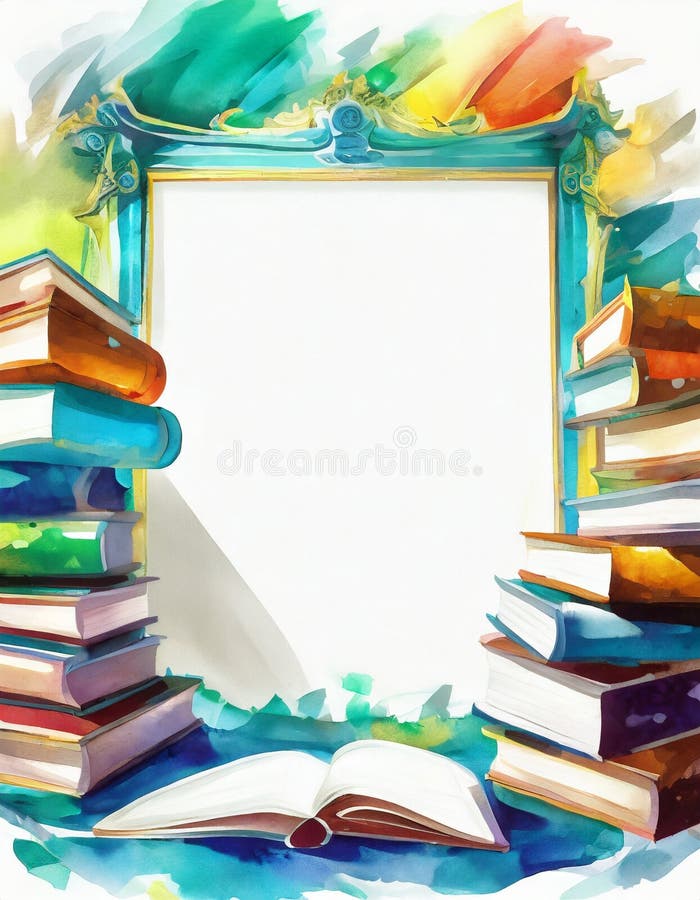 A frame of books stock illustration. Illustration of novels - 293976971