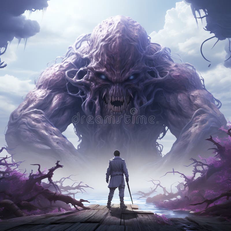 AI Generated Illustration of a Brave Man in a Heroic Pose with a Sword ...